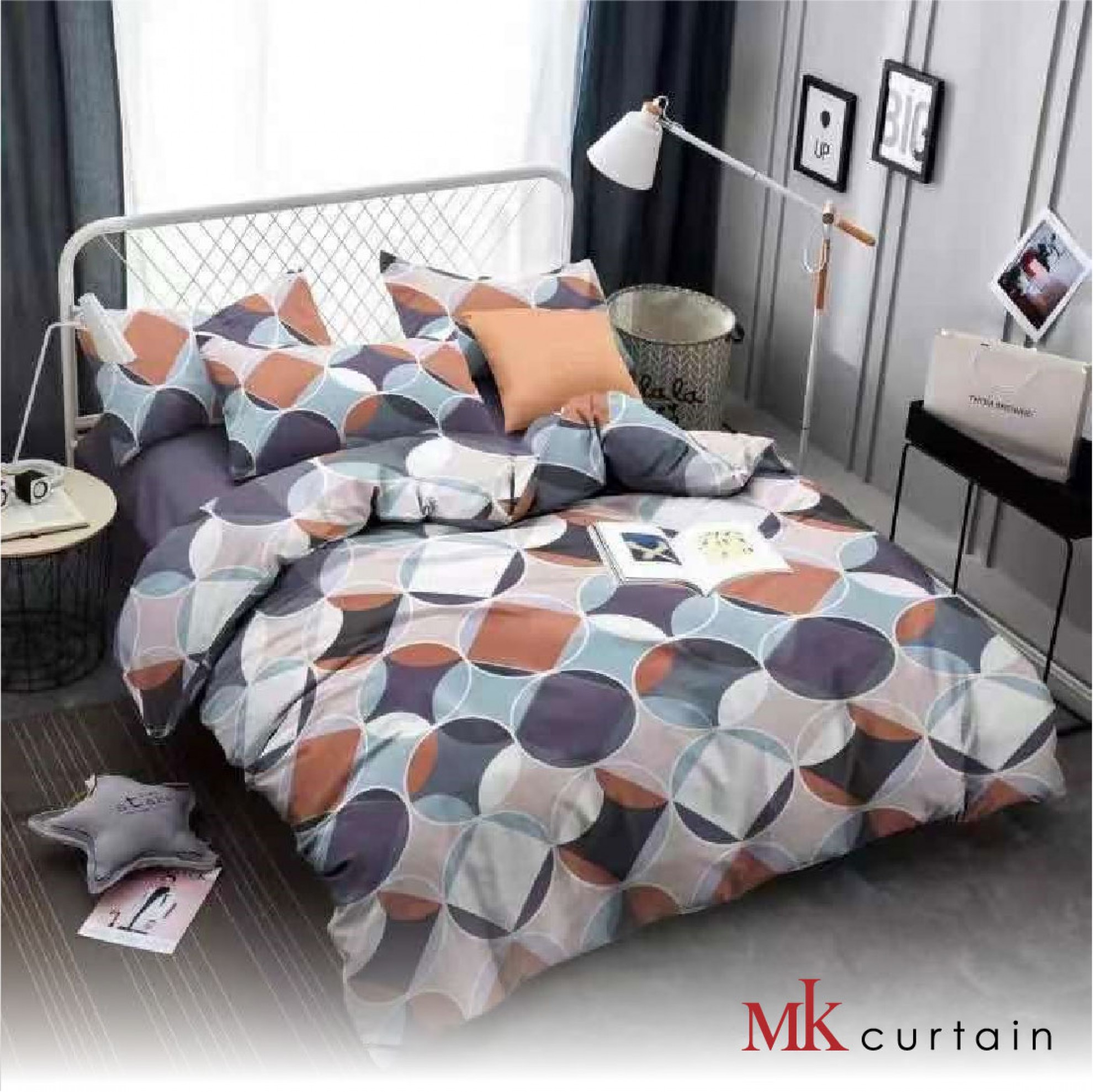 Multicolor Rombus Bedsheet - Mk Curtain